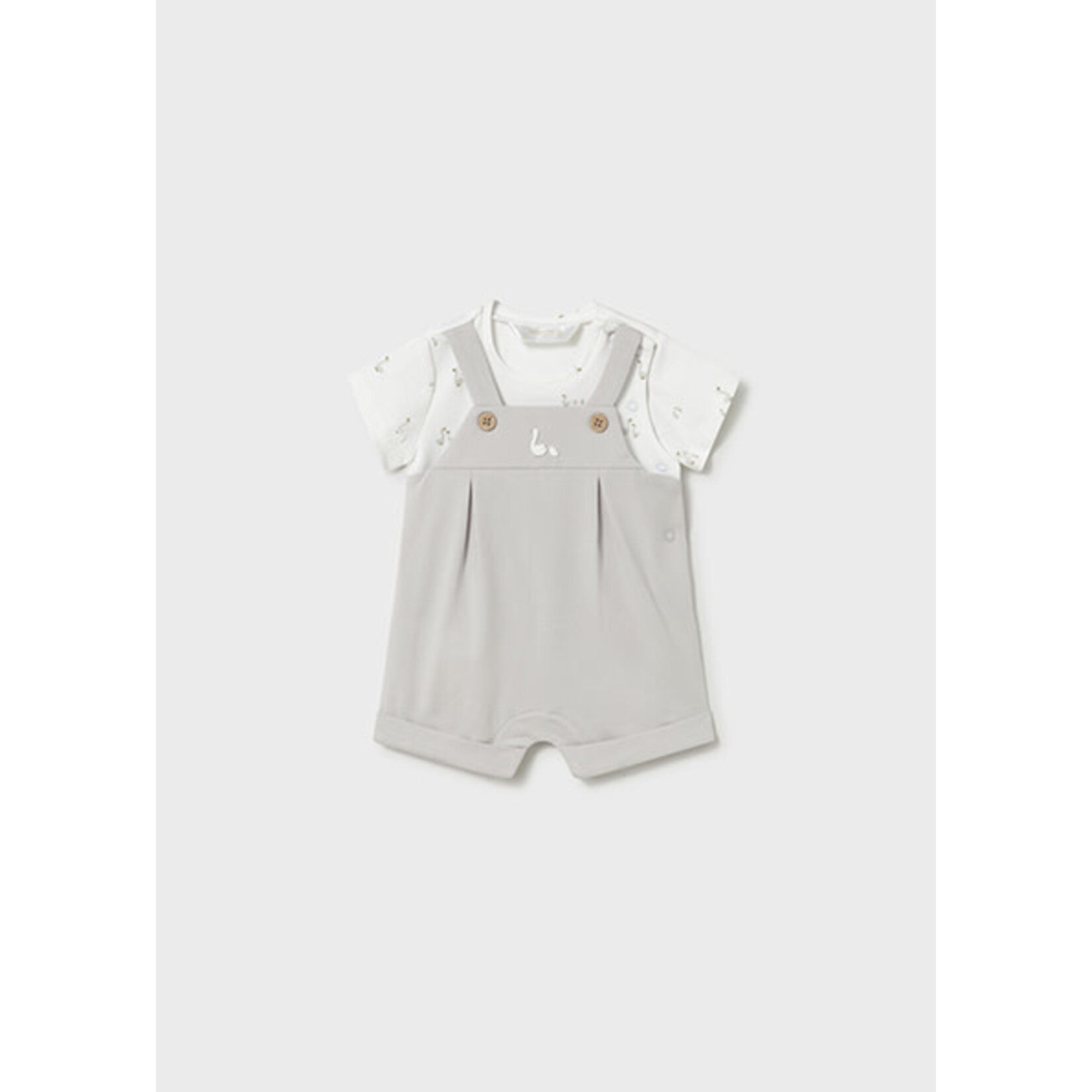 MAYORAL - Goose print overall-style romper - La Culotte à l'Envers