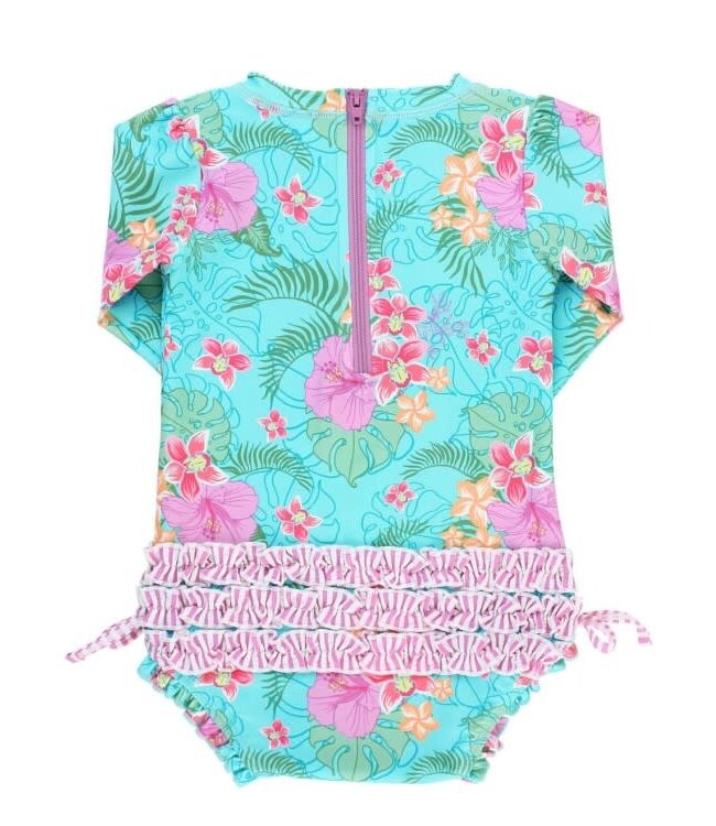 Orchid Oasis One Piece Rash Guard - Babys Corner