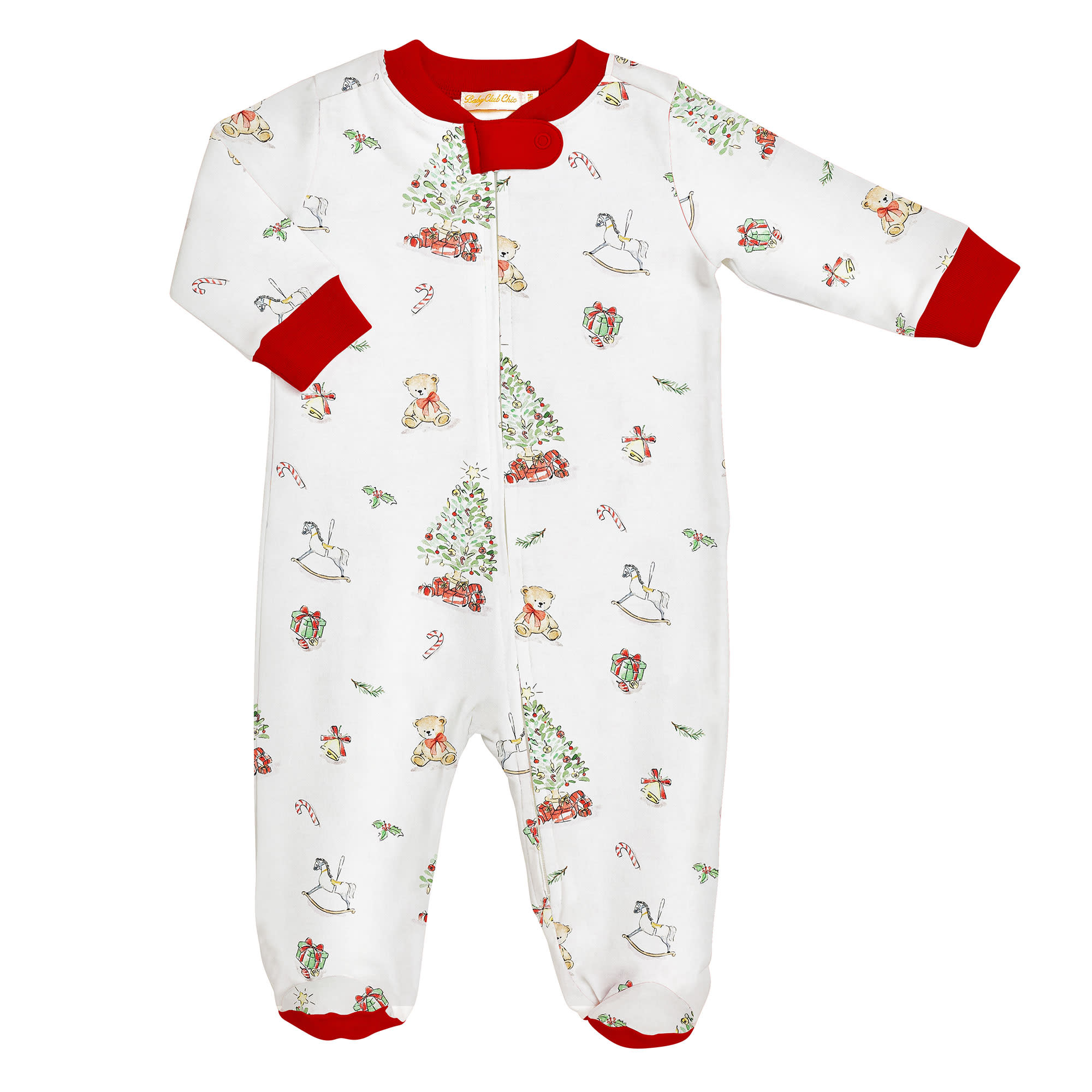 Christmas Tree Zipper Footie - Babys Corner