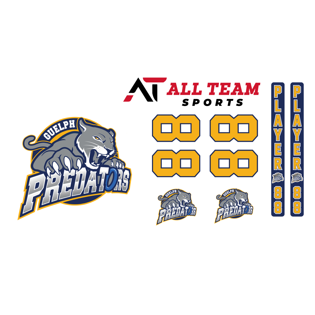 PREDATORS PLAYER STICKER KIT - Cambridge Sports Inc.