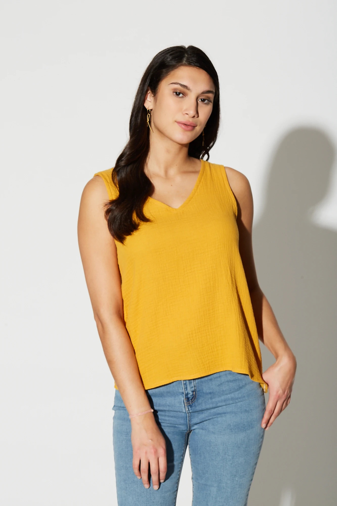 CHERRY BOBIN CHERRY BOBIN CAMI GYPSY GAUZE JAUNE - Boutique Nomade