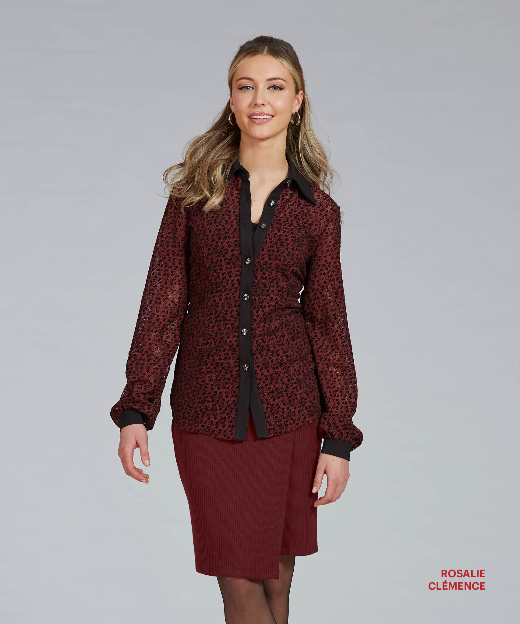 LUC FONTAINE BLOUSE ROSALIE PRUNE - Boutique Nomade