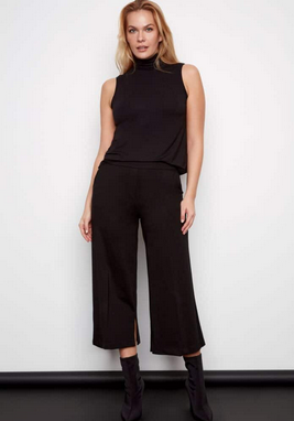 TYLER MADISON GAUCHO LONG SLIT BLACK - Boutique Nomade