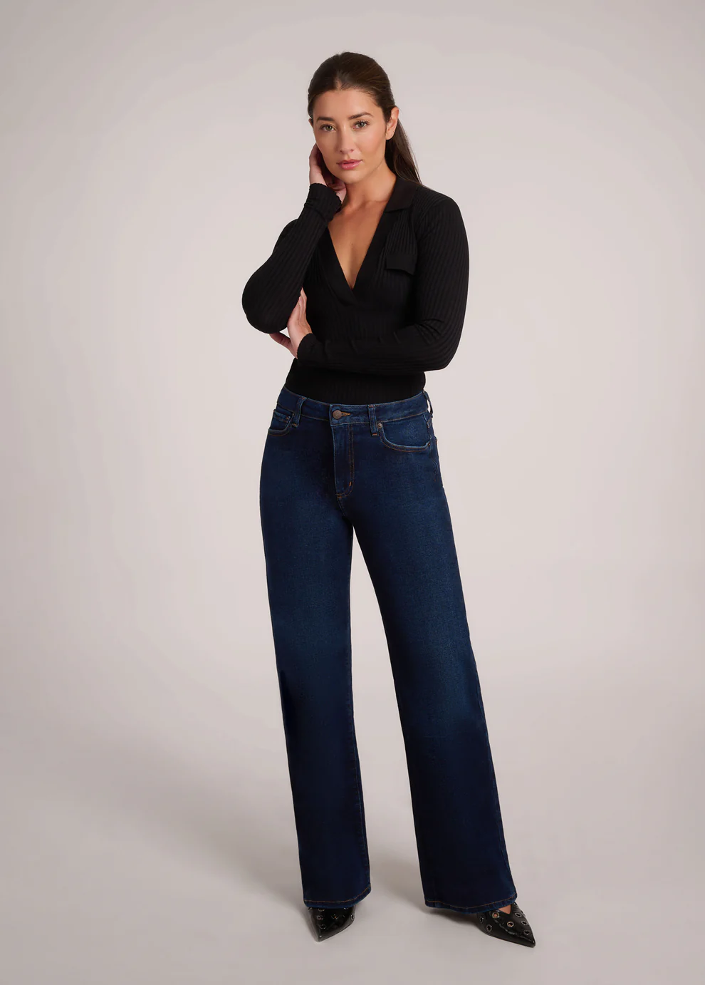 YOGA JEANS 25H LILY WIDE LEG 2835 CLASSIC RISE 32'' MAIA - Boutique Nomade