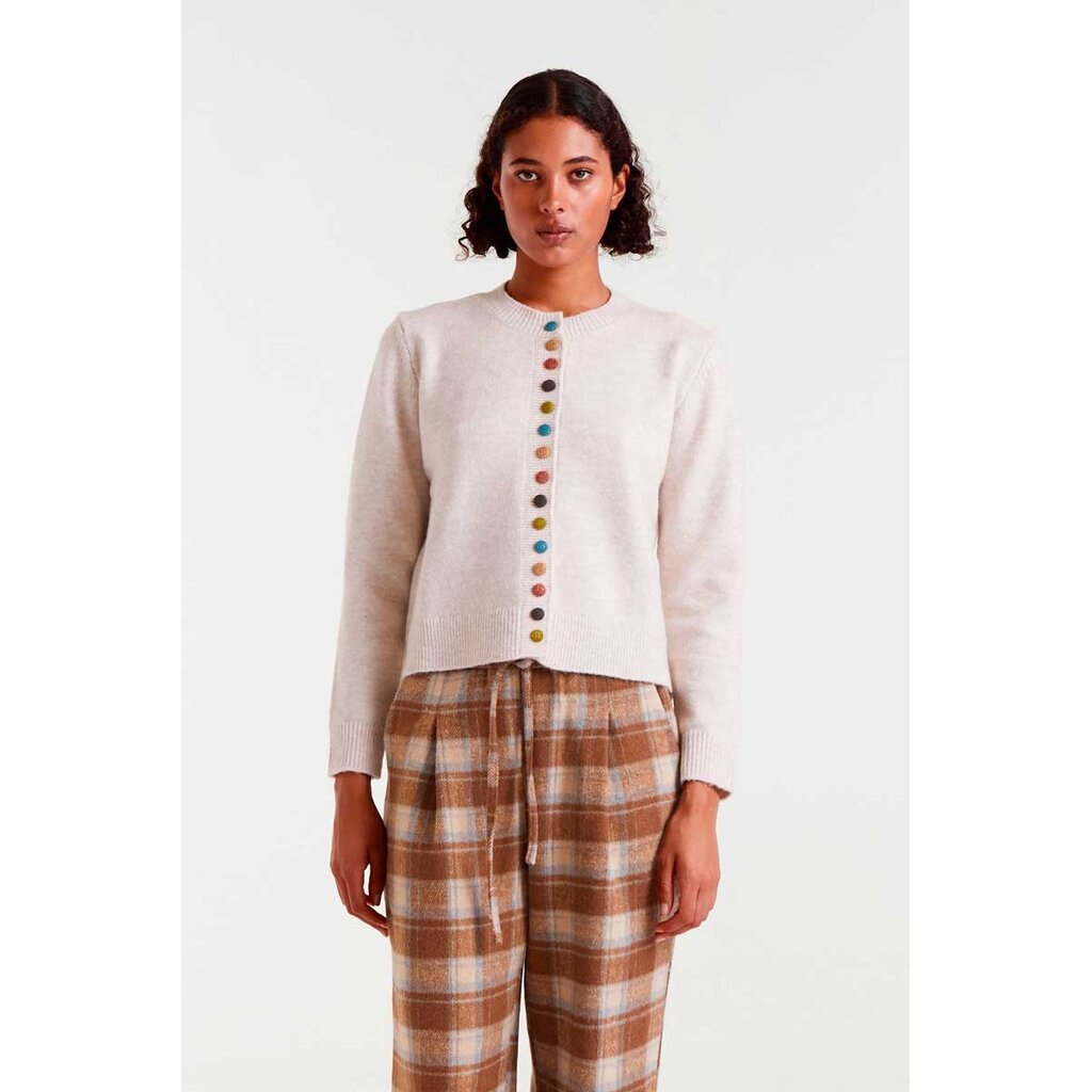 COMPANIA 25H CARDIGAN BOUTONS COLORES BEIGE - Boutique Nomade