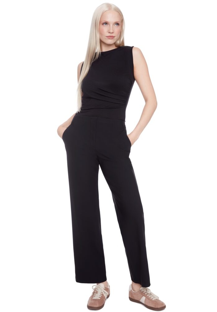 TYLER MADISON 25H PANT SAMMY WIDE LEG BLACK - Boutique Nomade