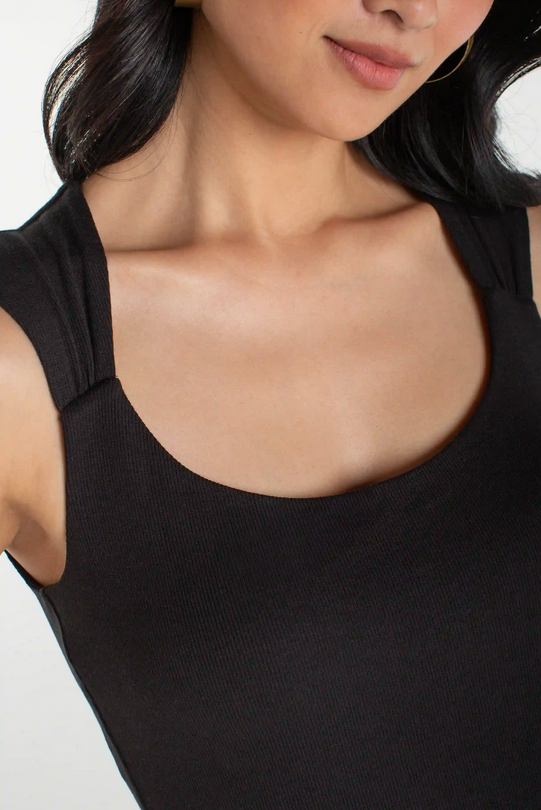 LIVERPOOL 26E CAMI TRICOT DOUBLEE NOIR - Boutique Nomade