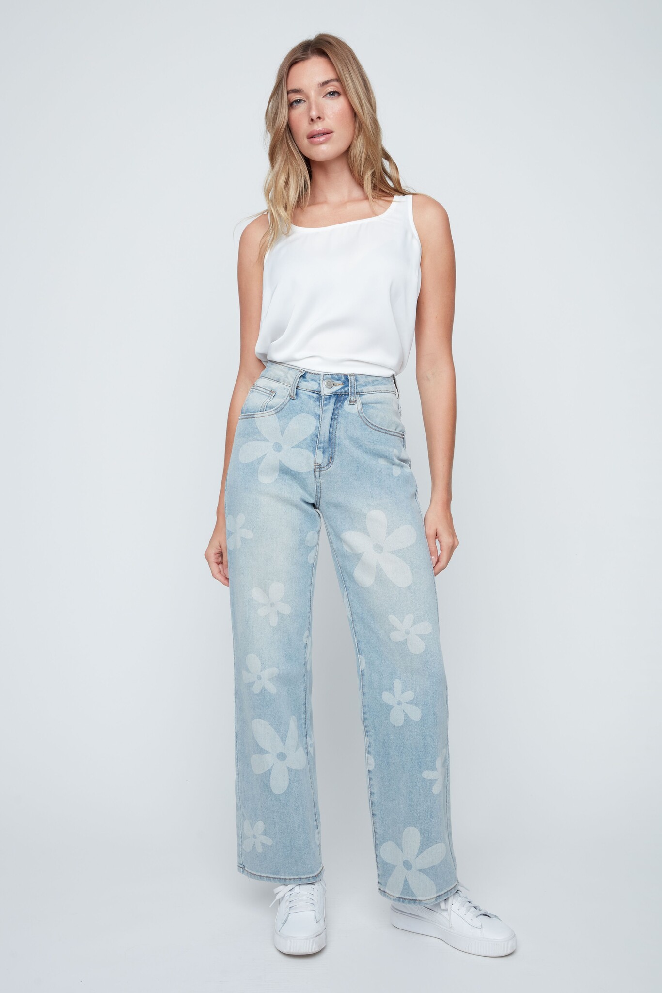 RENUAR RENUAR 26E JEAN EVASE MARGUERITES DAISY WASH - Boutique Nomade