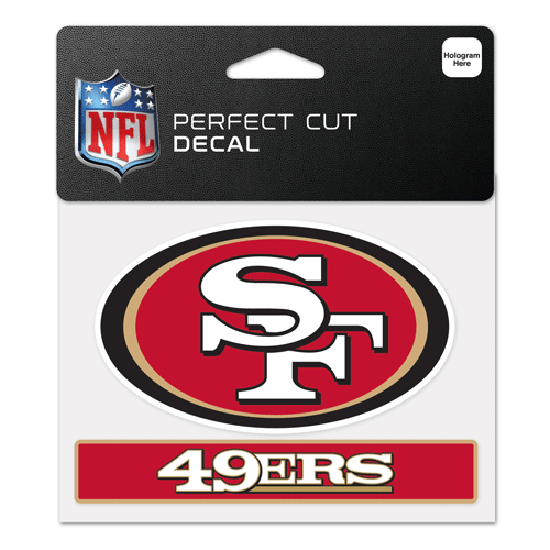 WINCRAFT San Francisco 49ers 4x5 Perfect Cut Decals - Touchdown Gifts, Inc.