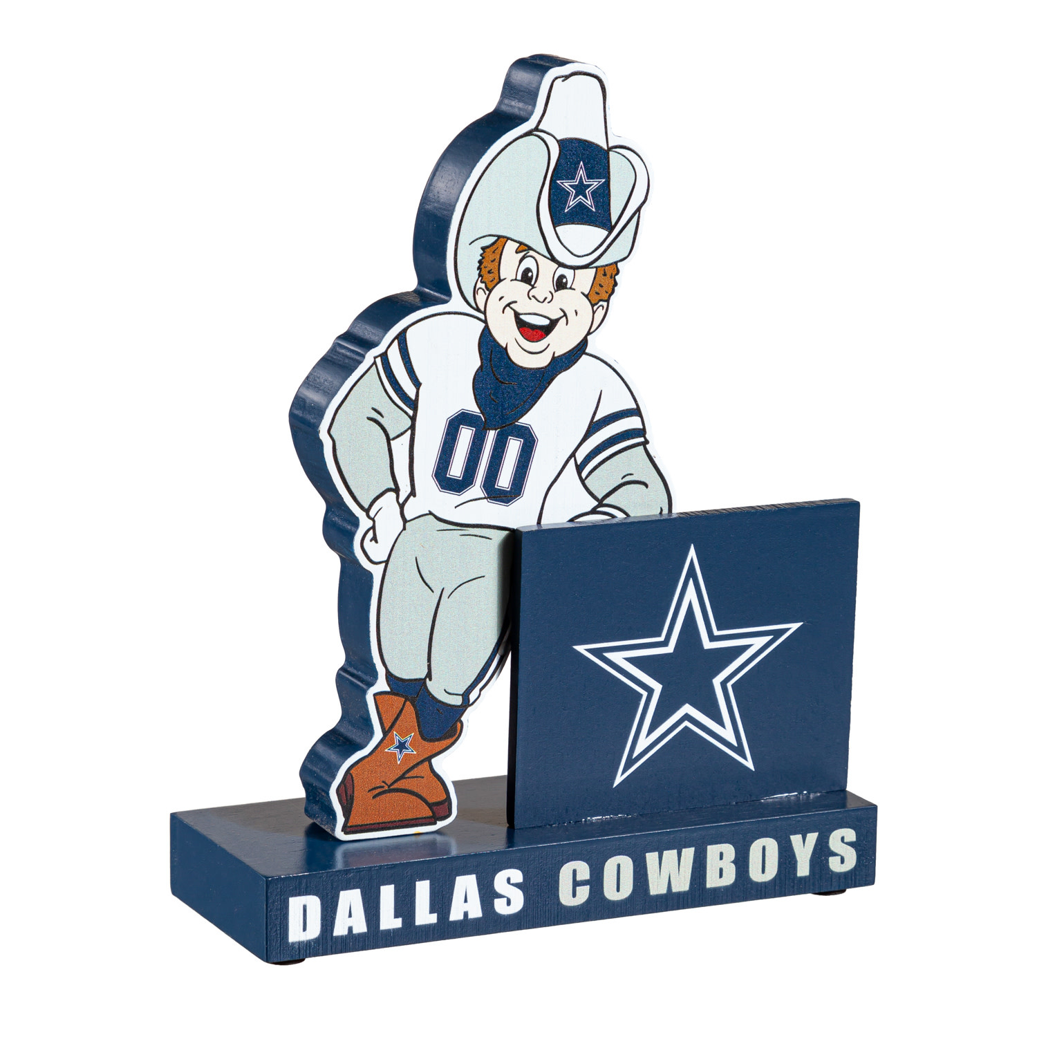 Dallas Cowboys Wood Mascot Standee With Team Logo - Touchdown Gifts, Inc.