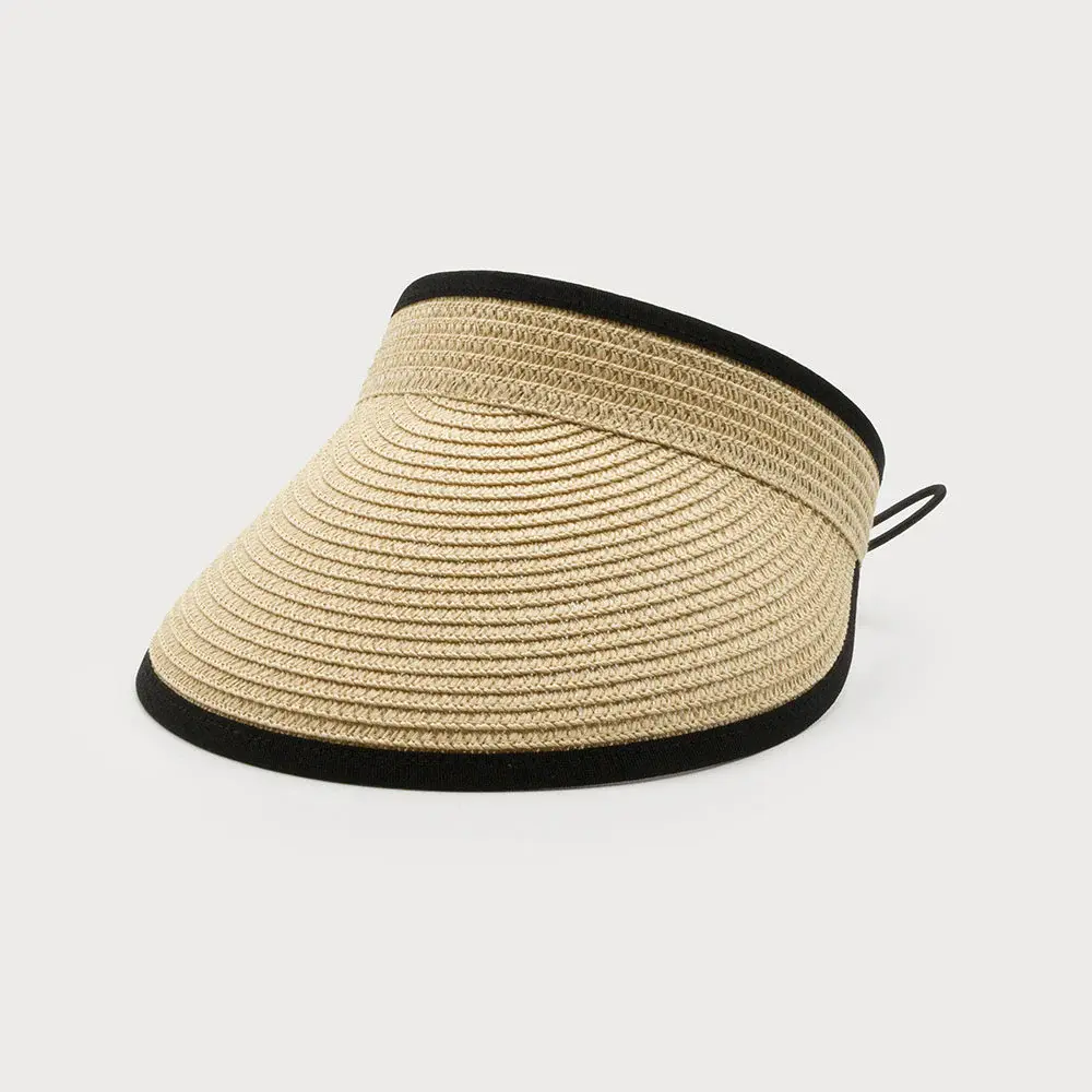 Straw Visor with Black Trim - Kreative Design