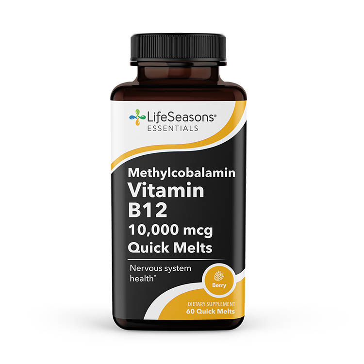 LSE Vitamin B12 Methylcobalamin Quickmelt 60 ct - The HEALTH Fix Store
