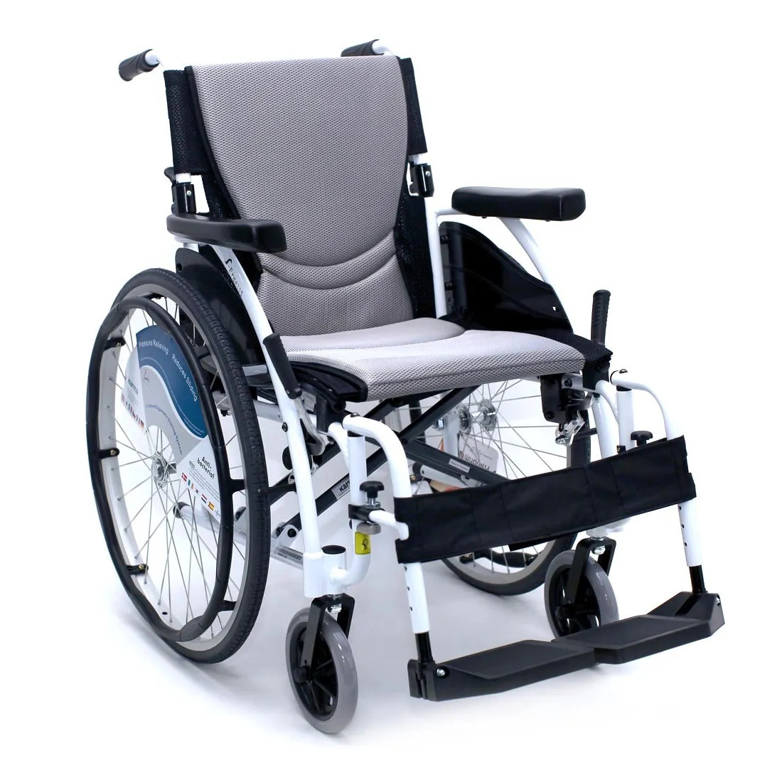 S-Ergo 115 Ultra Lightweight Ergonomic Wheelchair Alpine White 18" seat ...