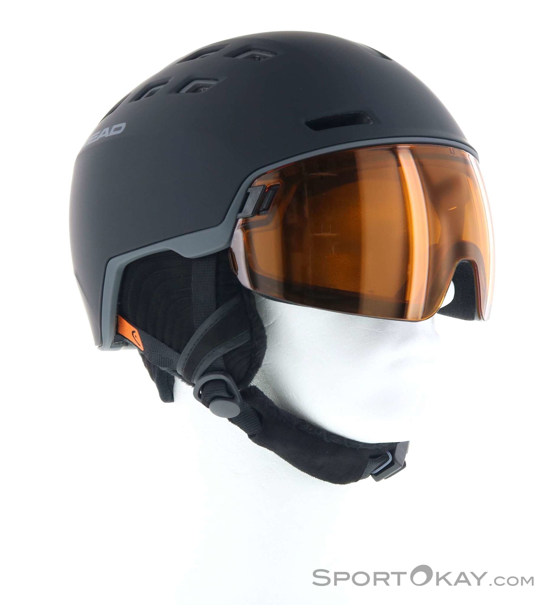 HEAD HEAD RADAR VISOR POLA HELMET GRAPHITE / BLACK XS/S 52-55 ...
