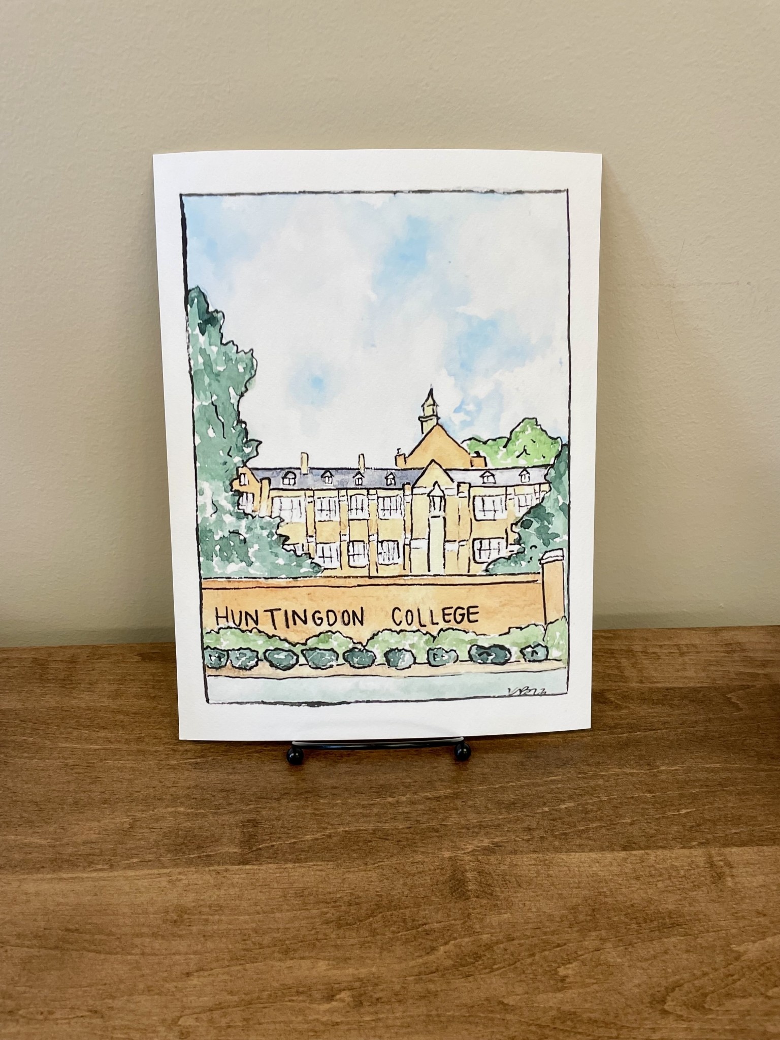 Watercolor Print Huntingdon College 9 X 12 - The Scarlet & Grey Shop