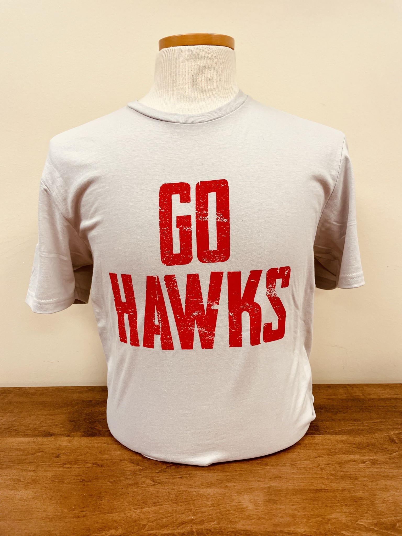 Go Hawks Ice Grey Tee - The Scarlet & Grey Shop
