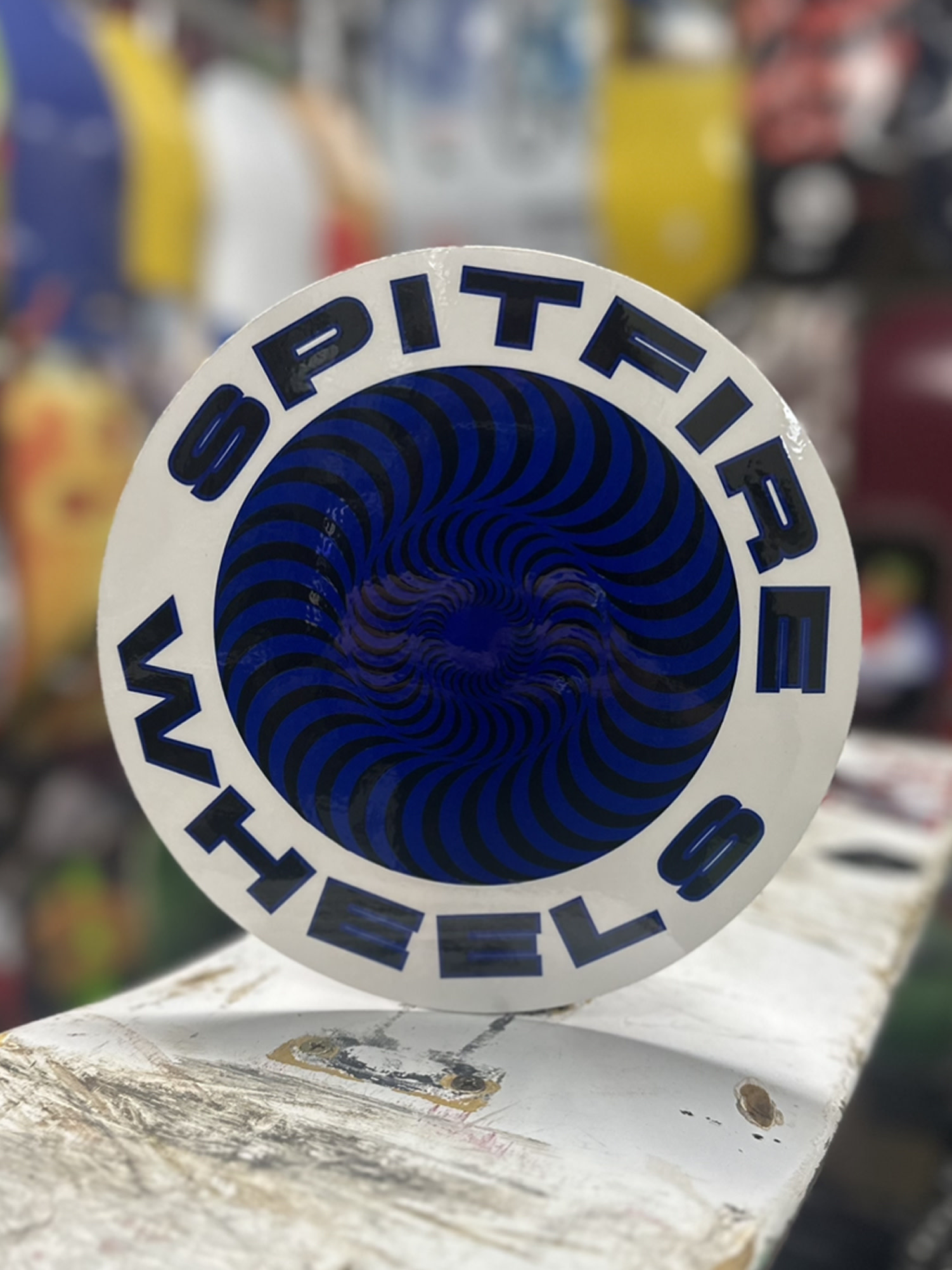 SPITFIRE - Classic Swirl Sticker Large Blue - 19cm - Hilltop Skateshop