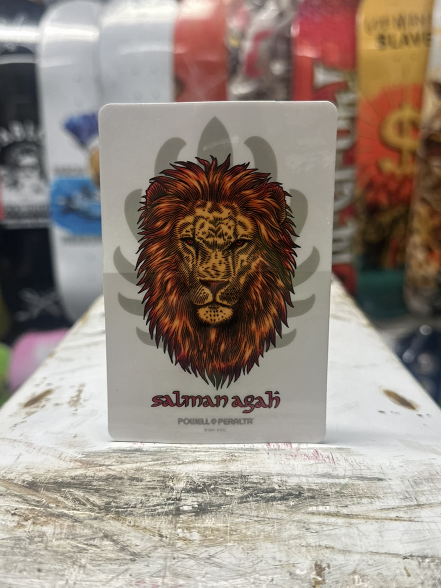 POWELL PERALTA - Salman Agah Lion Sticker - 4.5" - Hilltop Skateshop