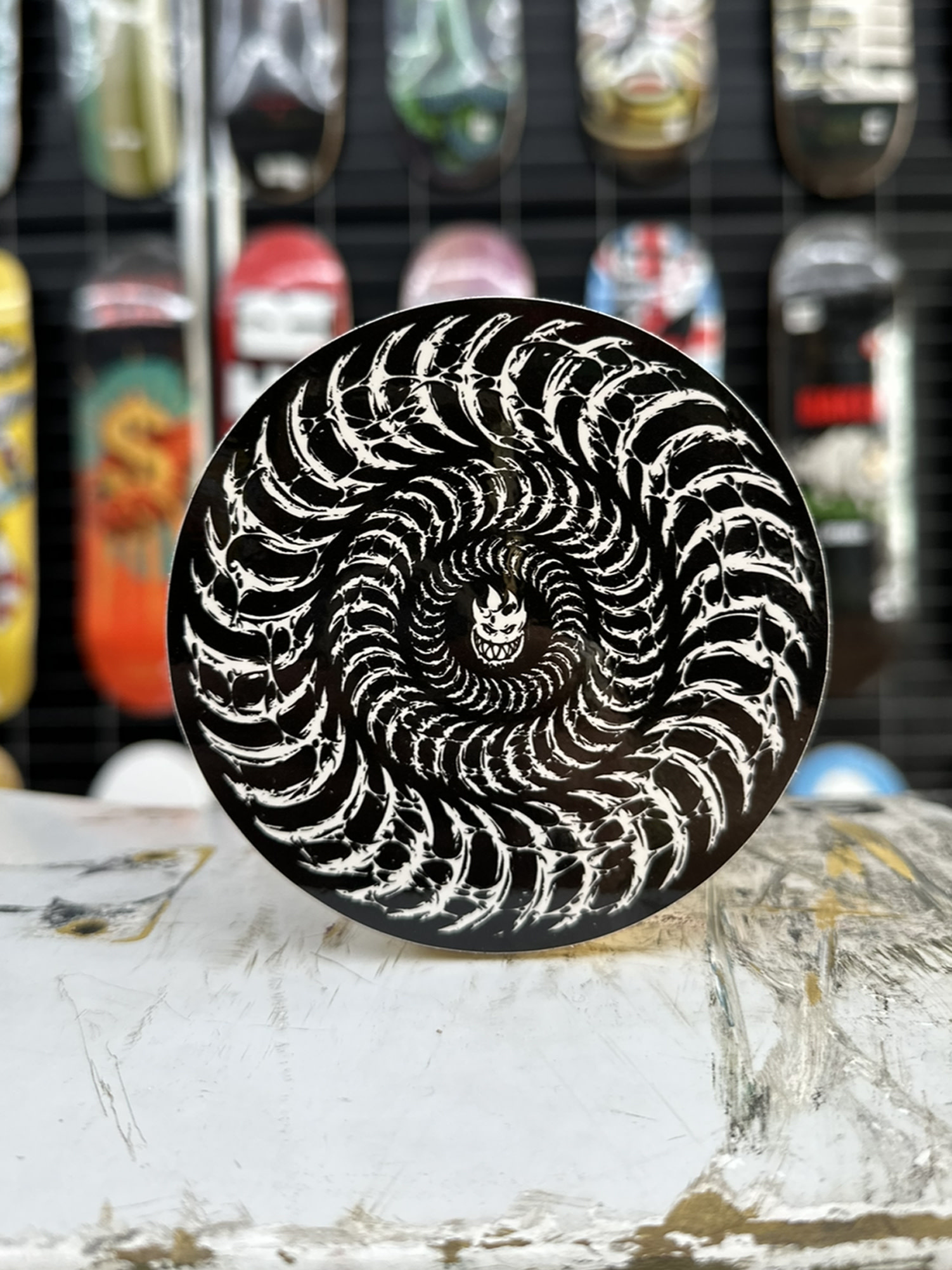 SPITFIRE WHEELS - Decay Swirl Medium Sticker - 12.5cm - Hilltop Skateshop