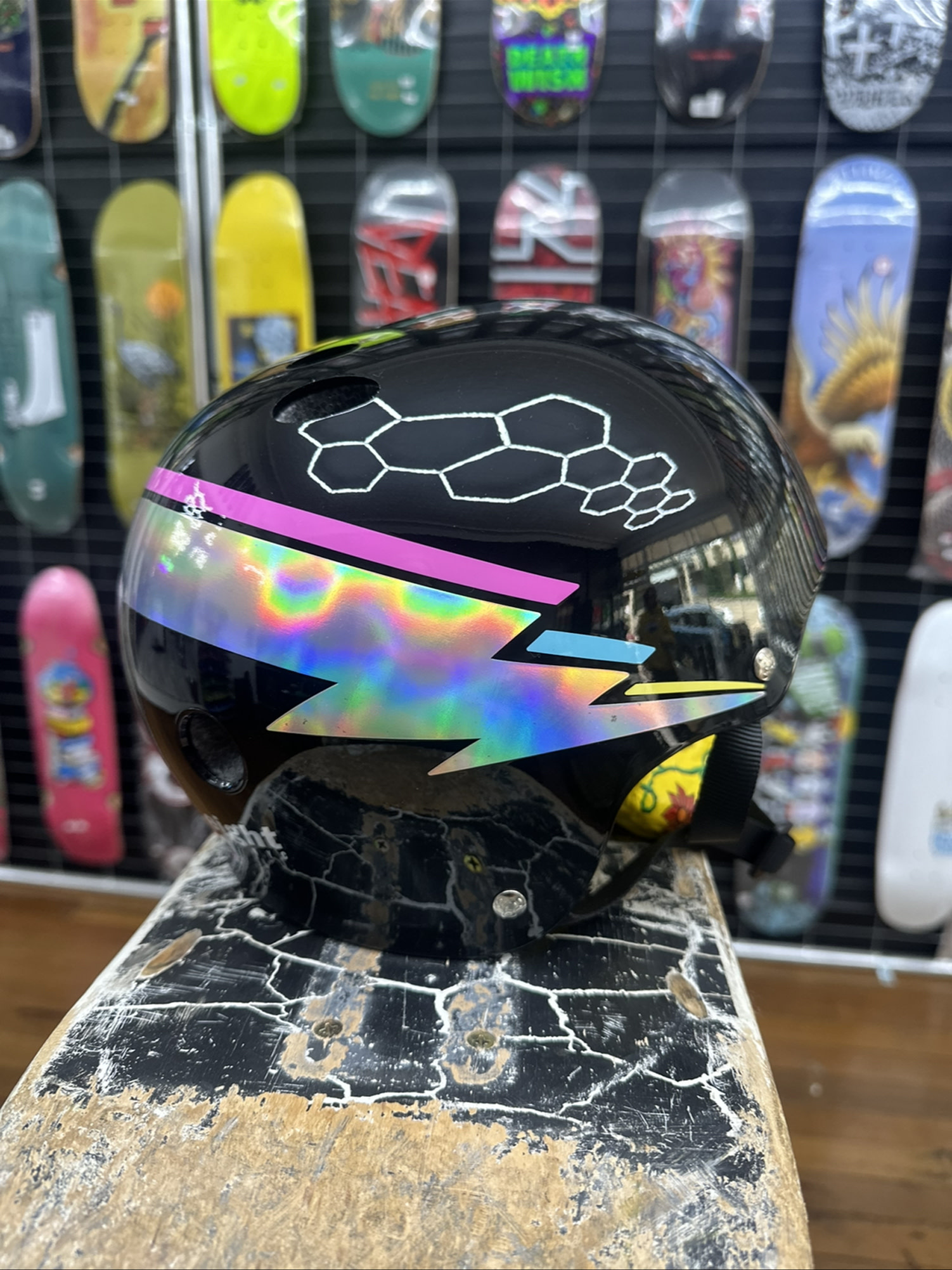 TRIPLE 8 - THE CERTIFIED HELMET SS BLACK HOLOGRAM - Hilltop Skateshop