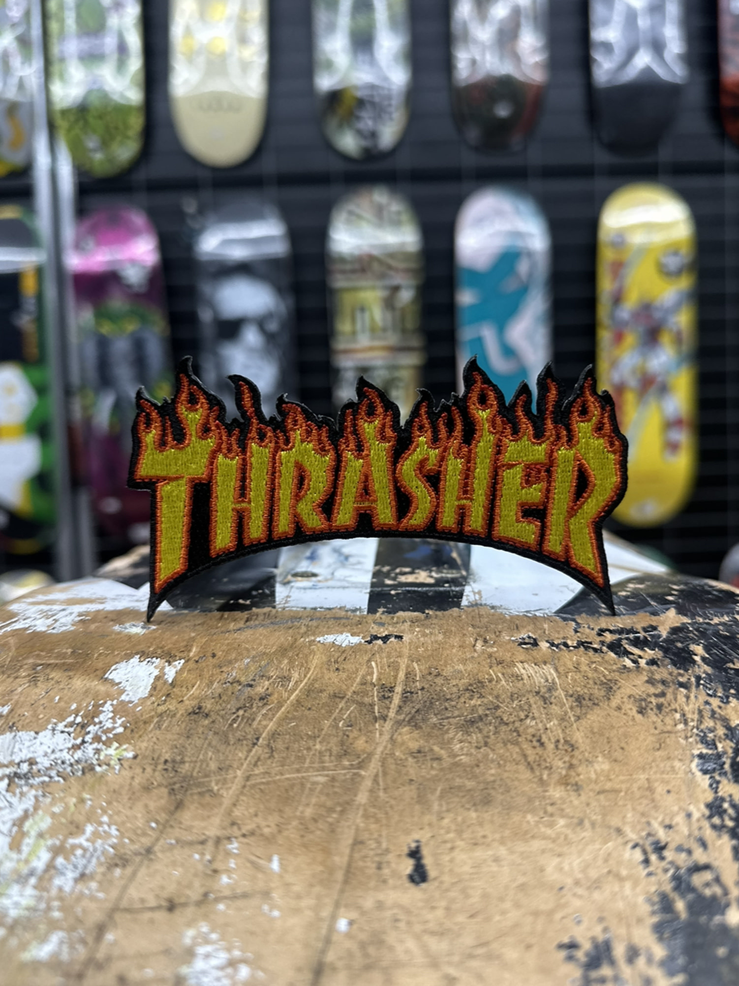 THRASHER - Thrasher Flame Patch - 11.5cm - Hilltop Skateshop