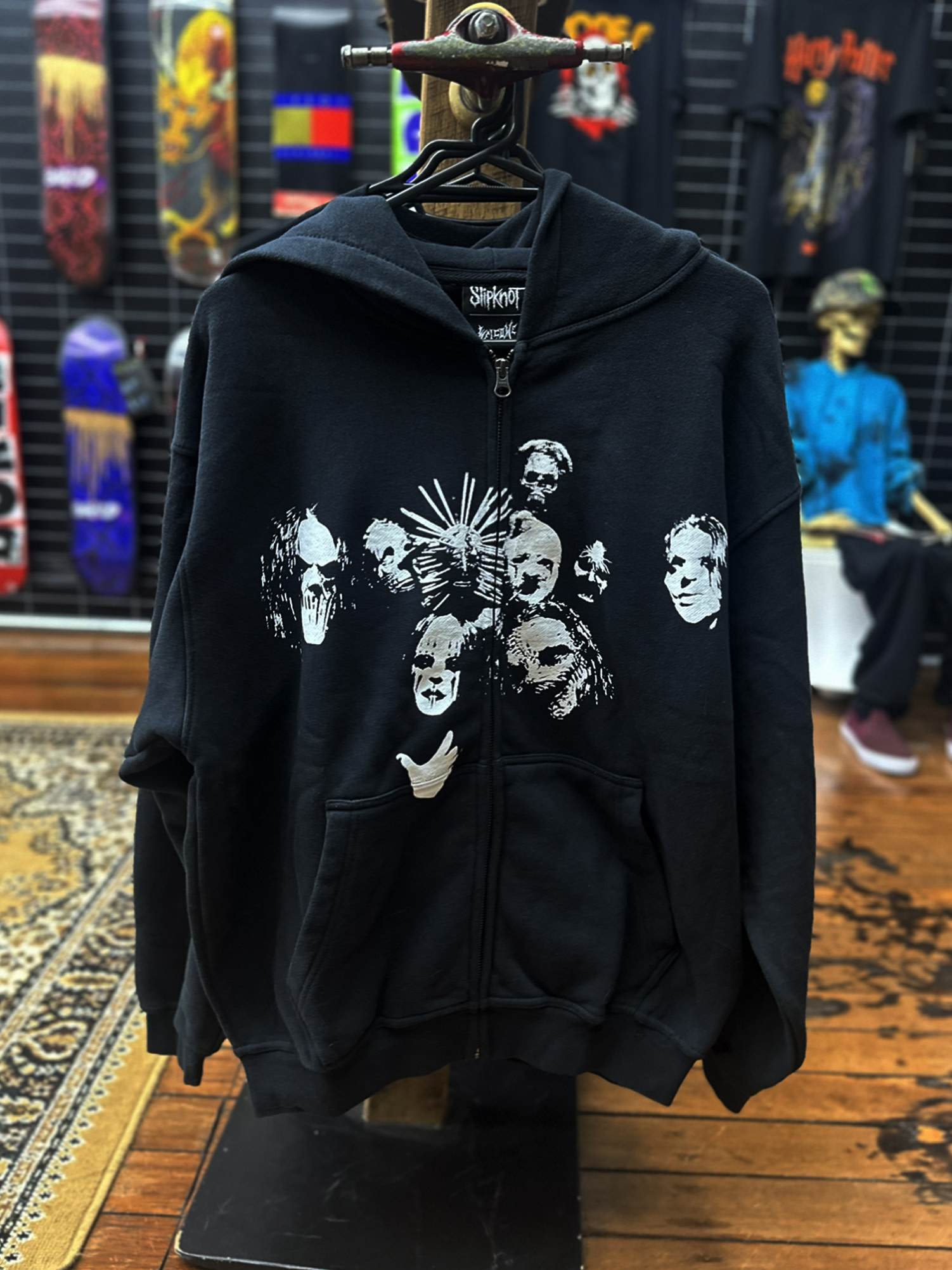 WELCOME SKATEBOARDS - Slipknot Nonagram Black Zipper Hoodie - Hilltop ...