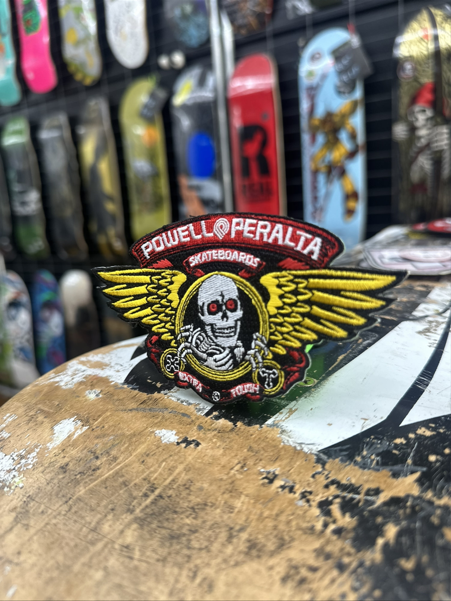 POWELL PERALTA - Iron-on Patch Winged Ripper 5" - Hilltop Skateshop
