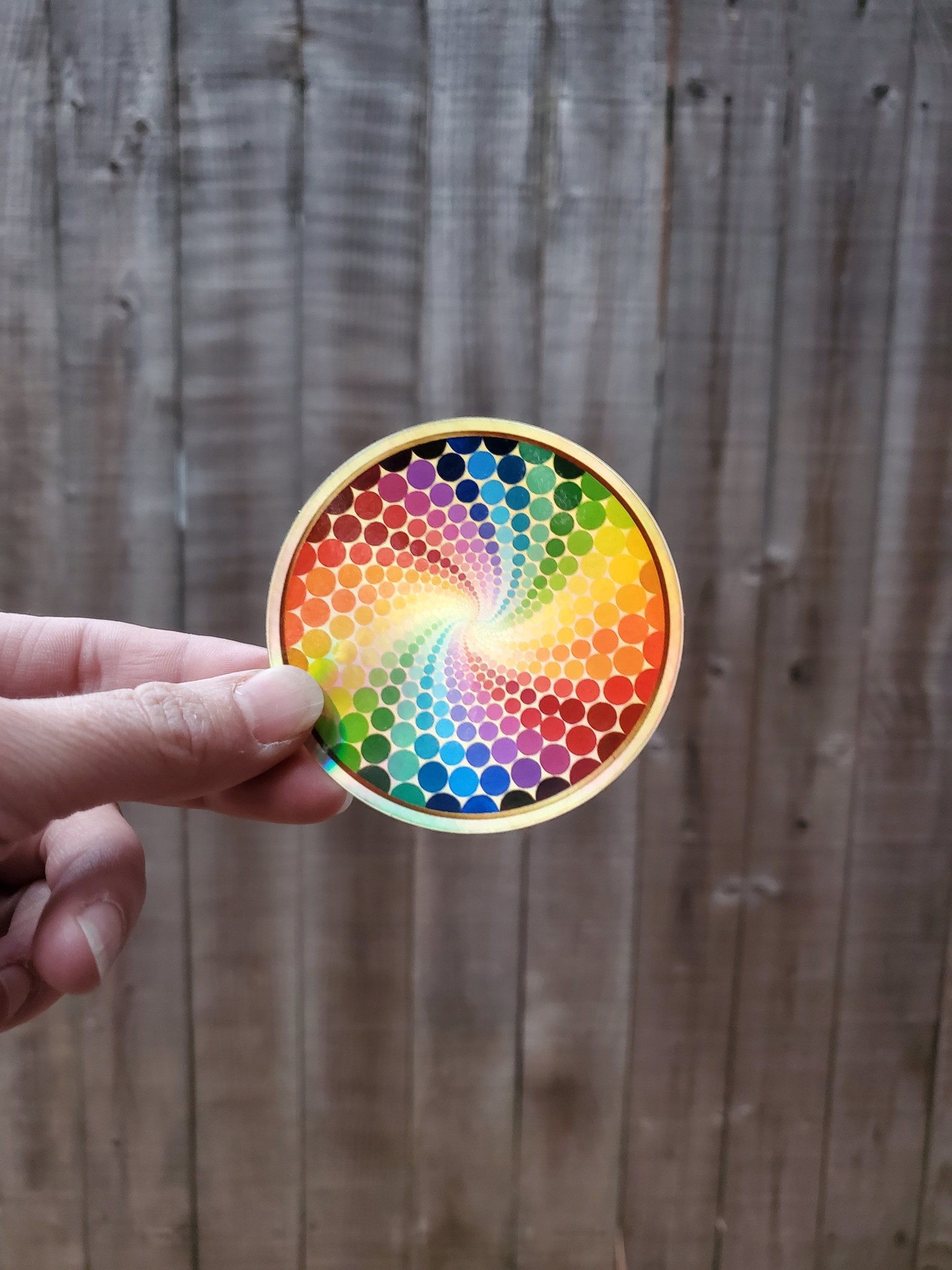 Spectraswirl Holographic Sticker - Chickadee Art Collective