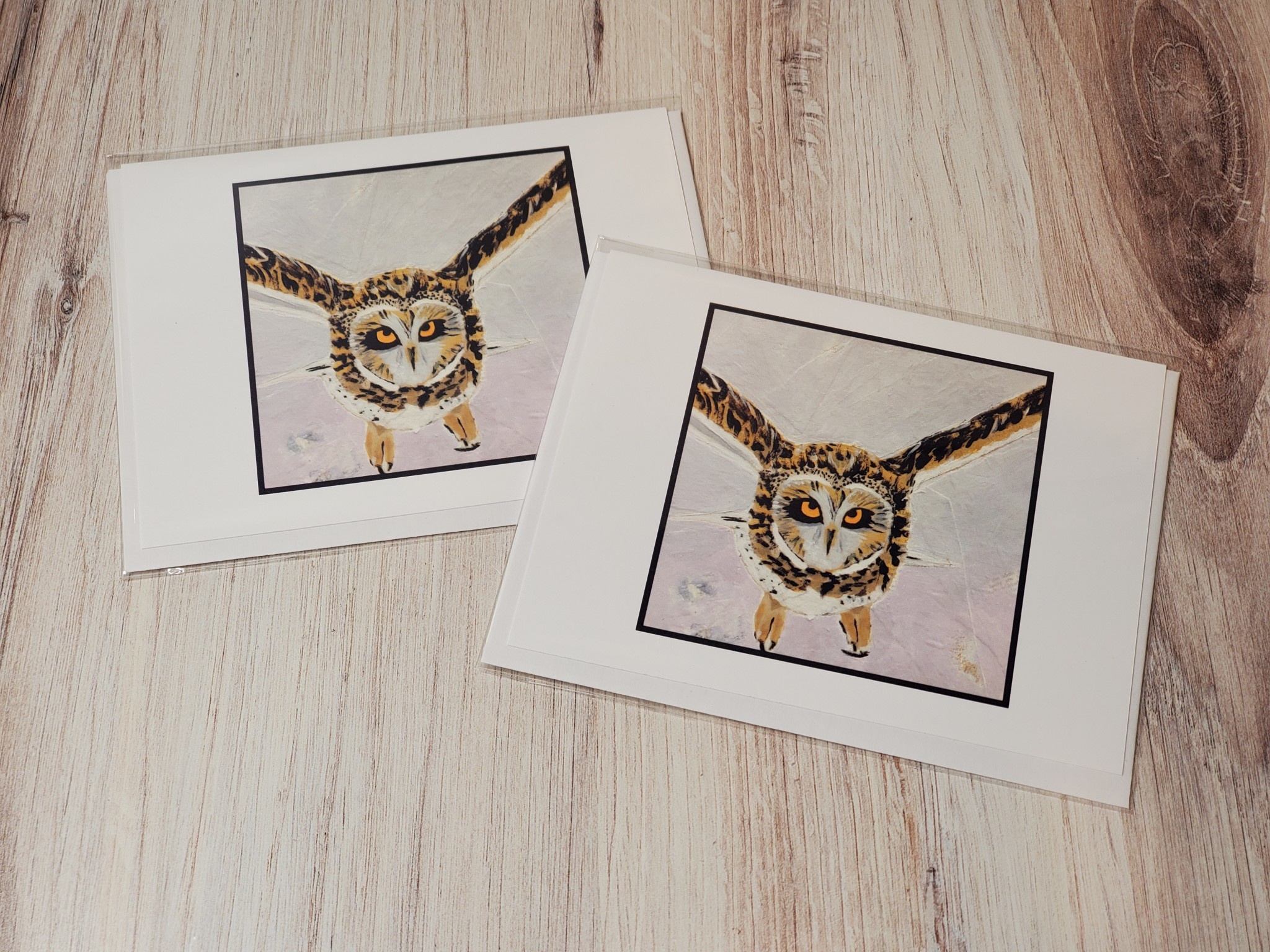 Notecard - owl - Chickadee Art Collective