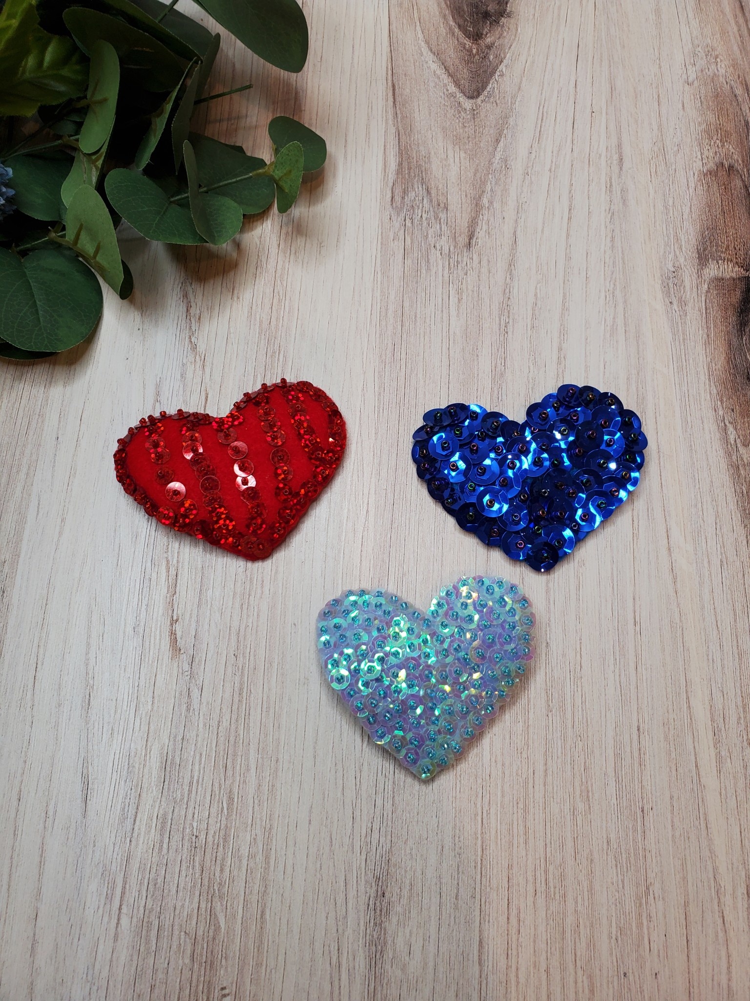 Large Sequin Heart Pin - Chickadee Art Collective
