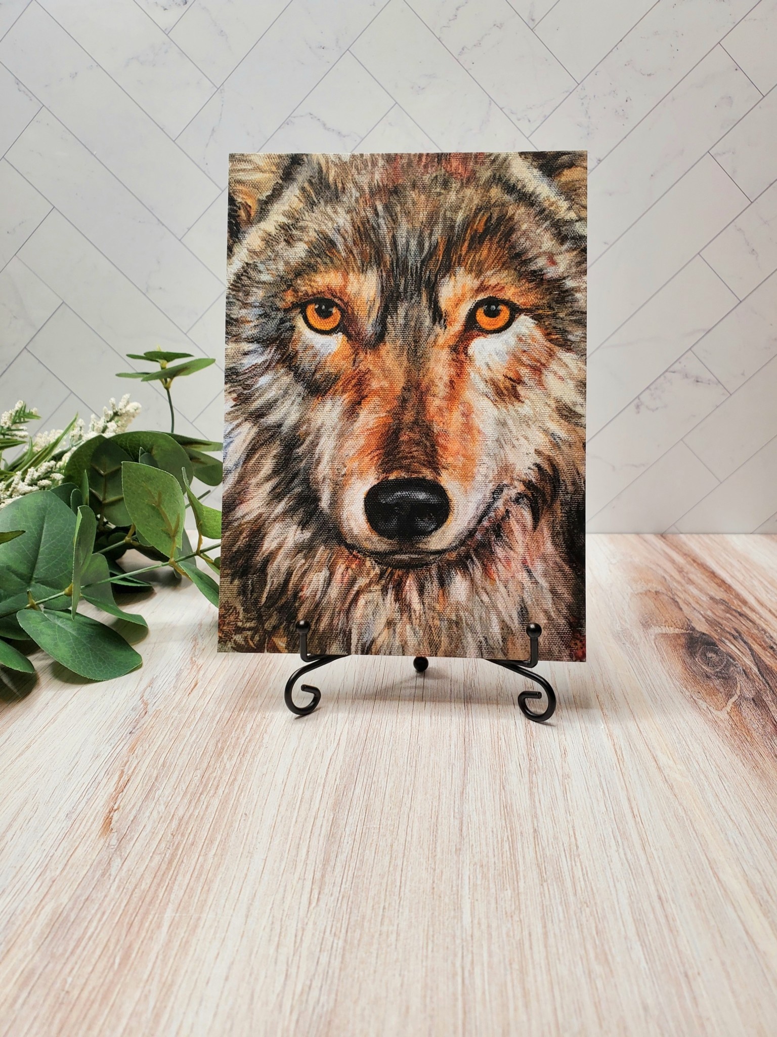 Postcard - Wolf - Chickadee Art Collective