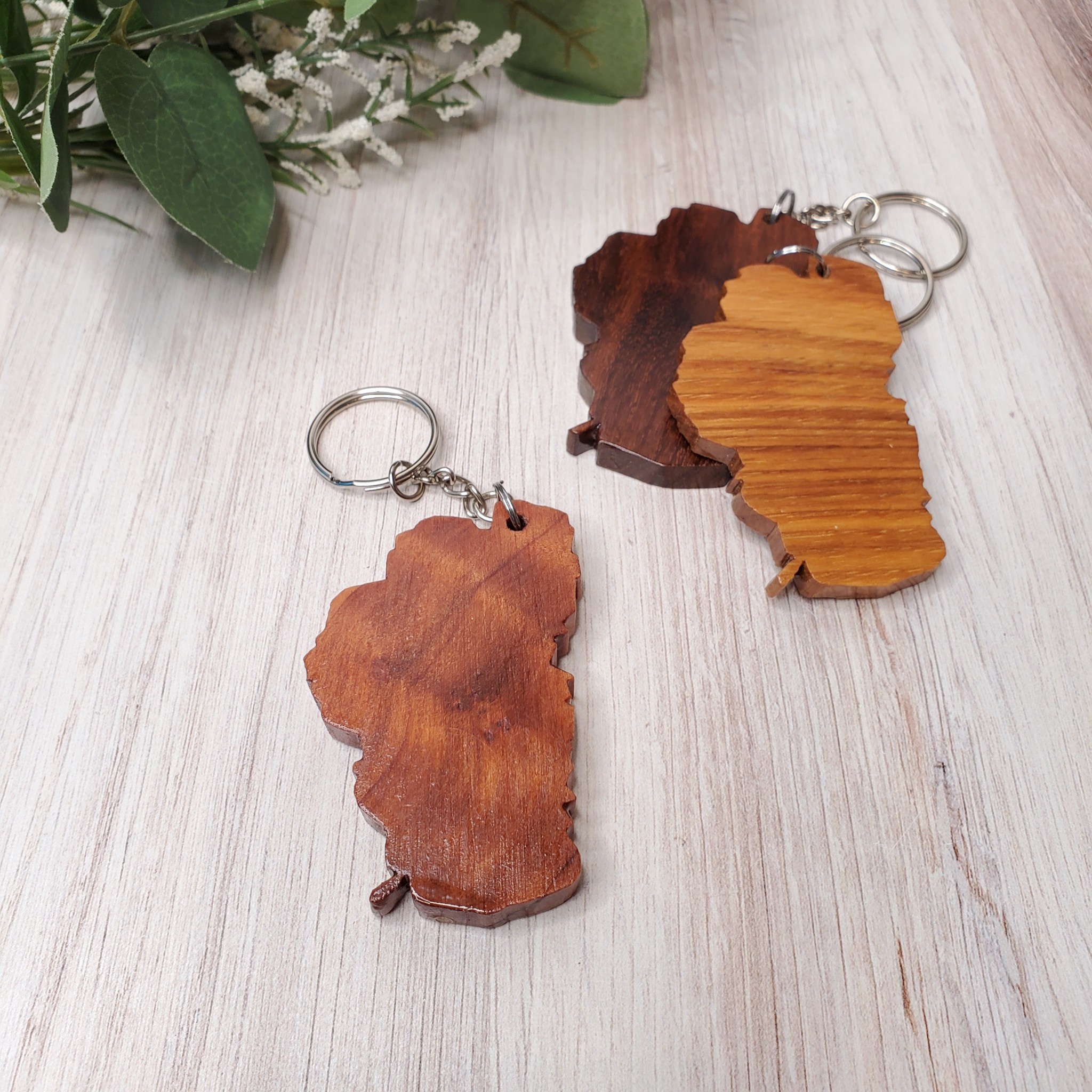 Lake Tahoe Wood Keychains - Chickadee Art Collective