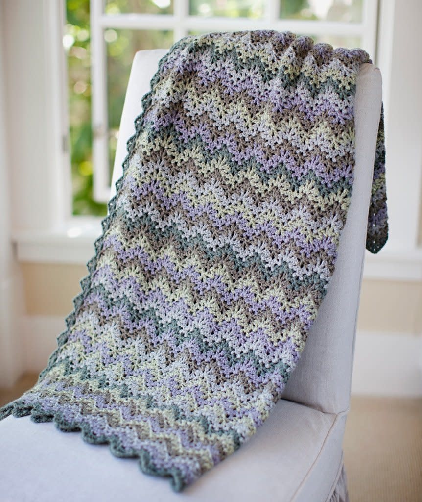 Churchmouse Pattern Vintage Crochet Throw - Valley Yarn Ltd