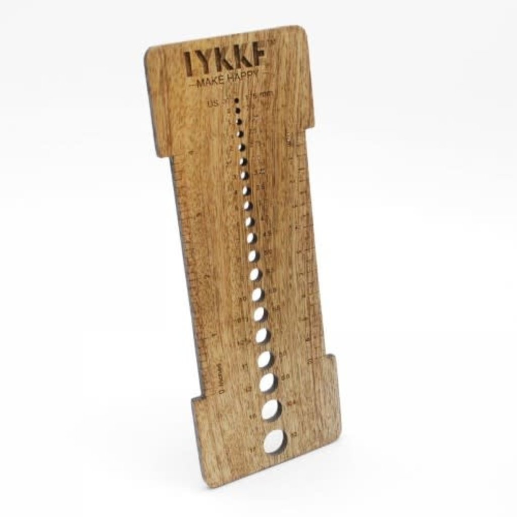 Mango Wood Needle Sizer and Gauge Tool - Valley Yarn Ltd