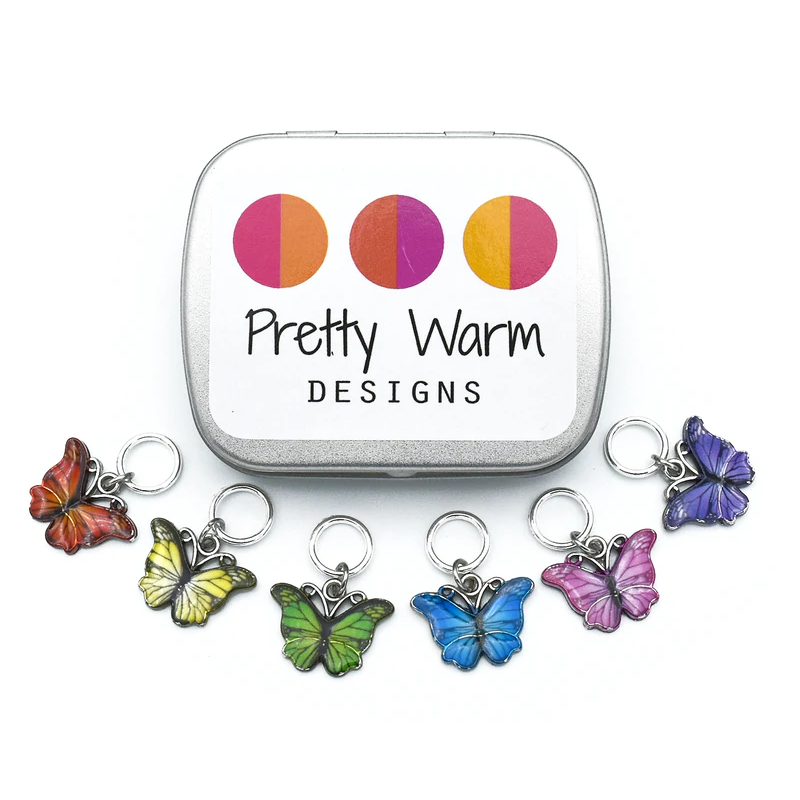 Pretty Warm Designs - Butterfly Stitch Marker - Valley Yarn Ltd