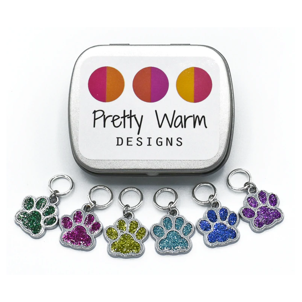 Pretty Warm Designs - Paw Charm Ring Stitch Marker - Valley Yarn Ltd