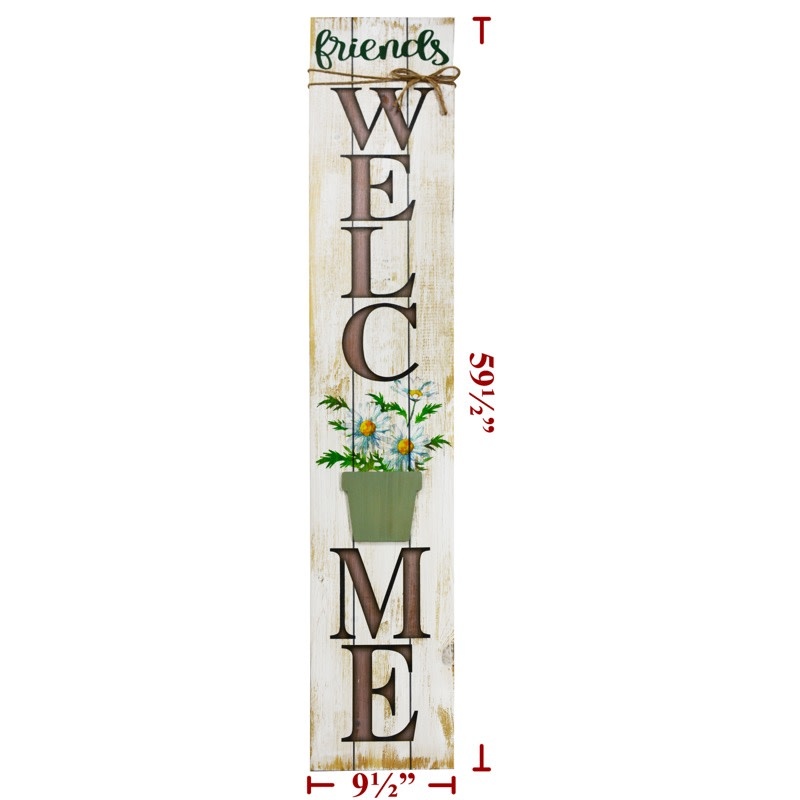 60" Wood Welcome Friends Sign 505-15582 - Lily's TV Items
