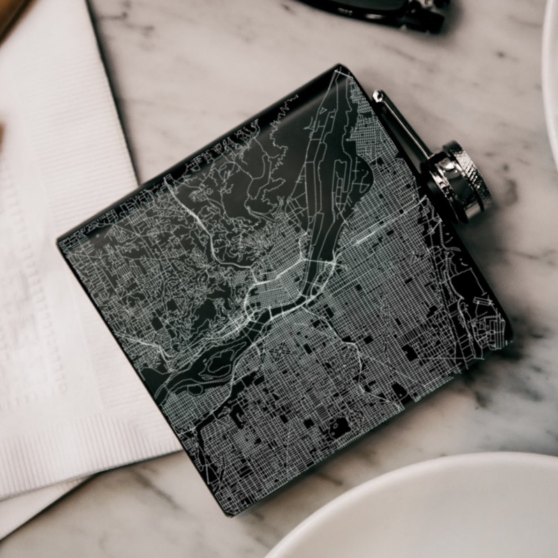 Portland Map Flask - Budd + Finn