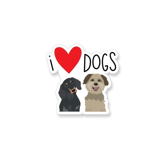 I Love Dogs Sticker - Budd + Finn