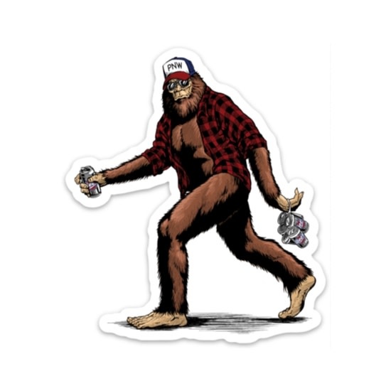PNW Sasquatch Sticker - Budd + Finn
