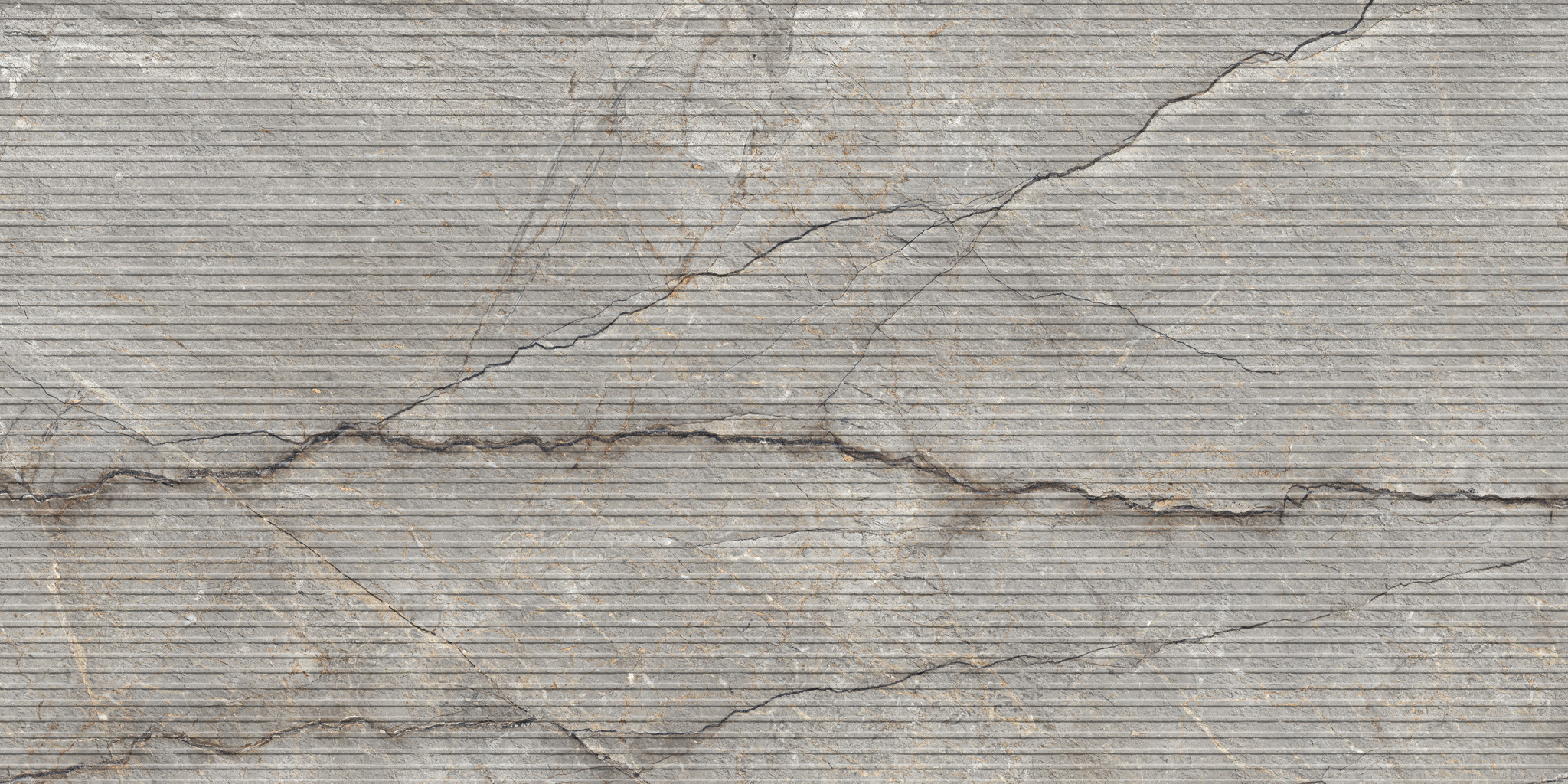 Tile Atlanta Grey 24 x 48 Deco Stripe Punch - Tile and Decor