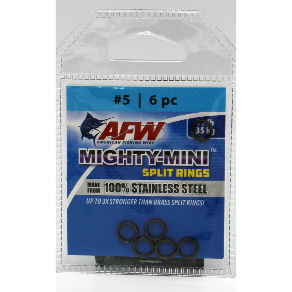 AFW Mighty Mini Stainless Steel Split Rings - Gunmetal Black - Fin ...