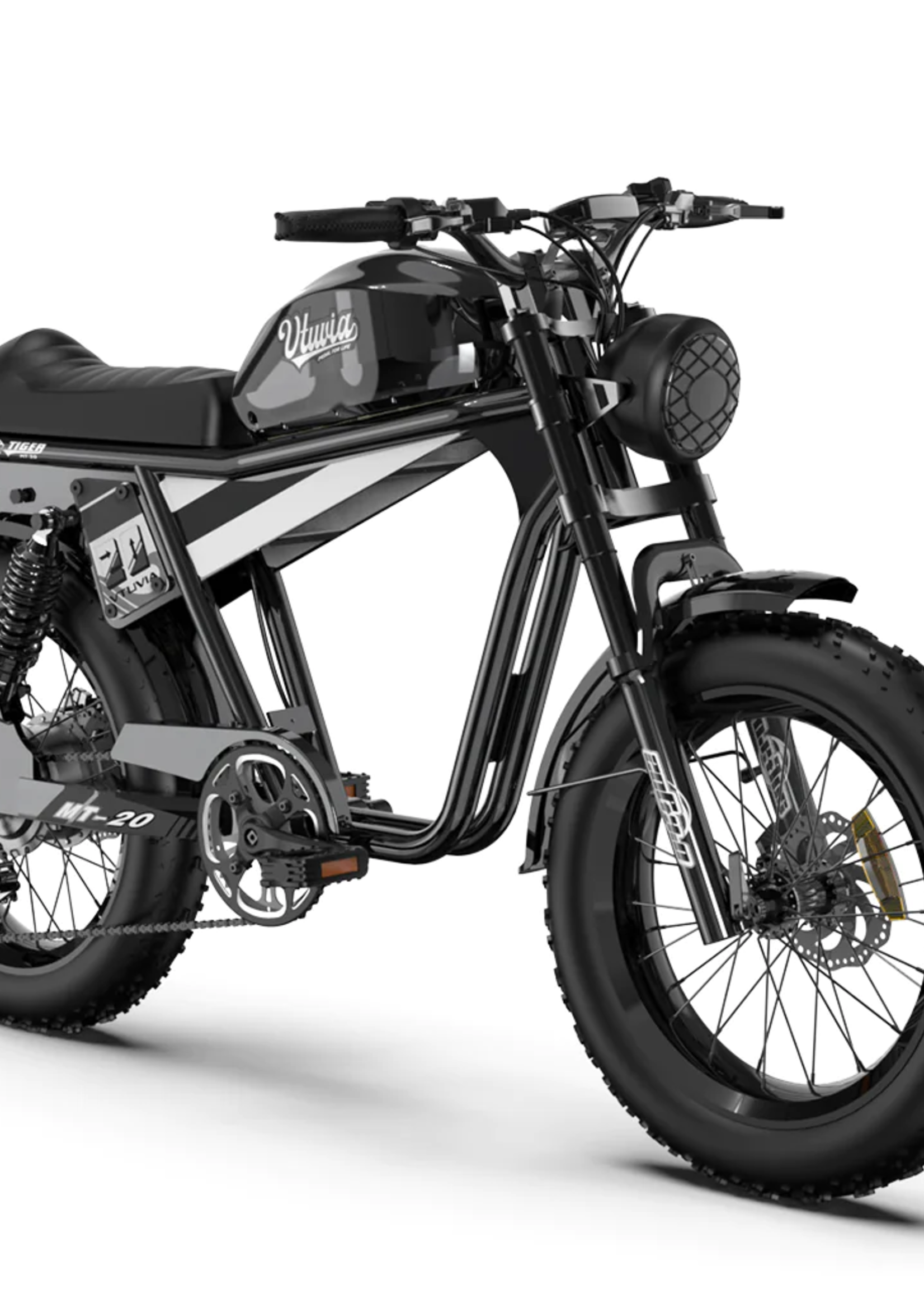 Tiger Moped-Style Electric Bike Qiolor Tiger is a Moped-Style 20-inch ...