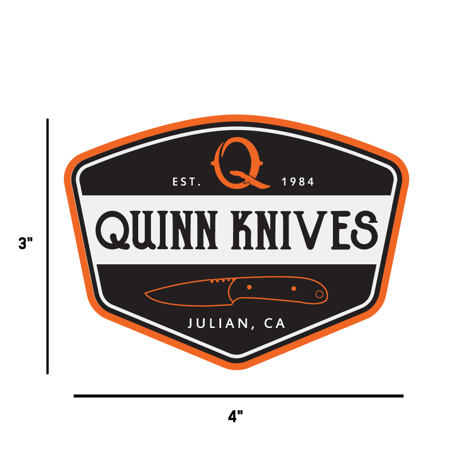 QK Sticker 002B Quinn Knives Badge - Quinn Knives & Backcountry Goods