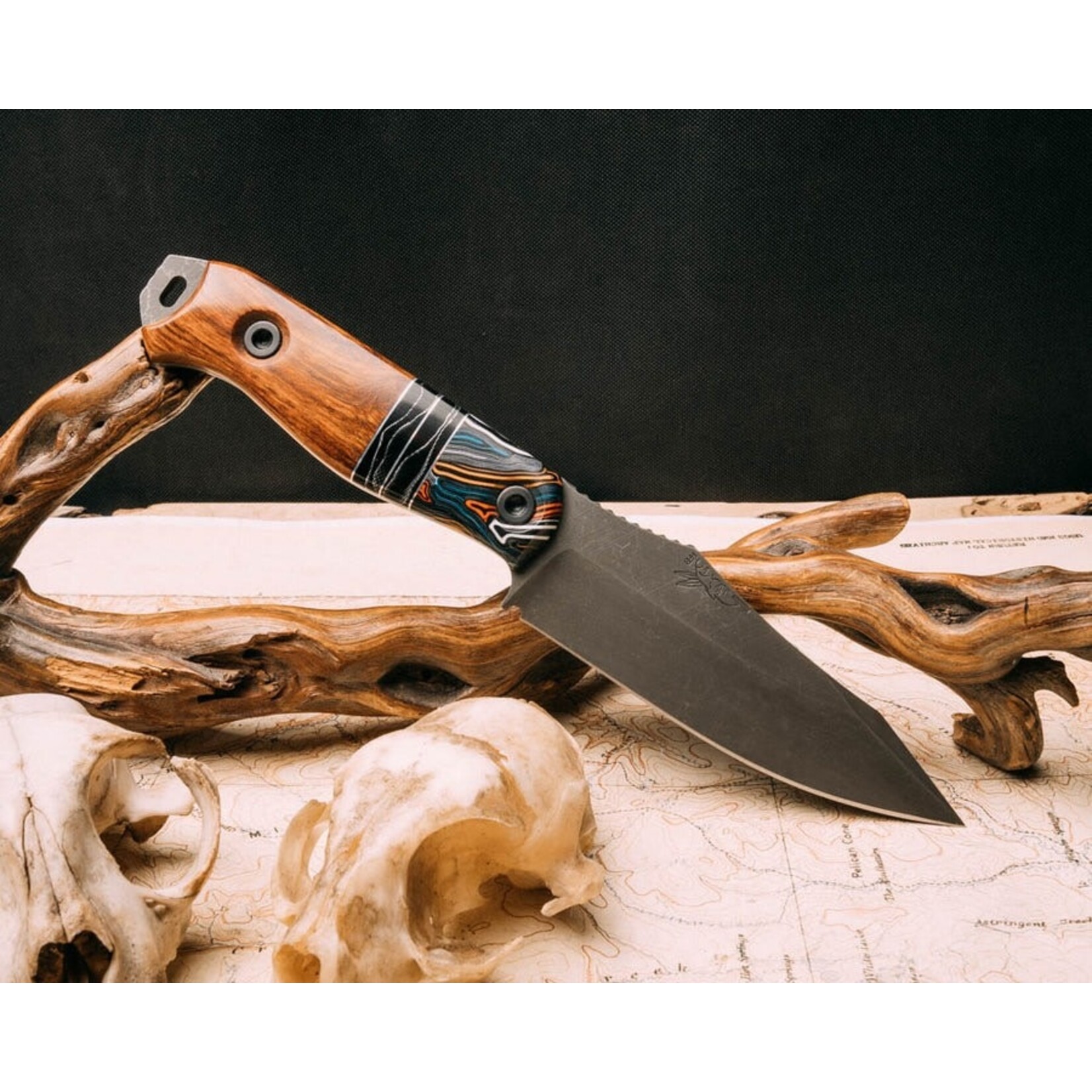 Half Face Blades HFB044 S45VN & Desert Ironwood Field Knife - Quinn ...