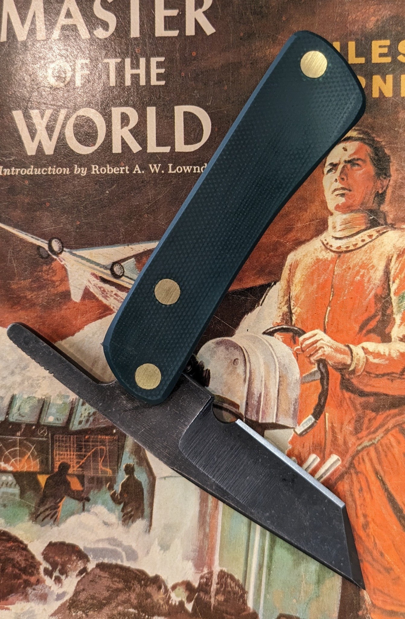 Zanutto Customs ZC020 1095 & Green Micarta Tanto Friction Folder ...