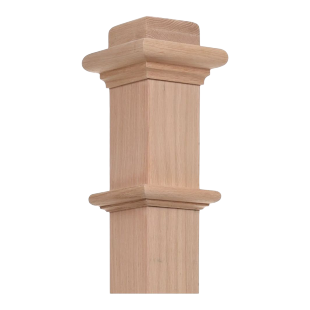 42744 Reliabilt Universal Unfinished Red Oak Stair Newel Post - Bud's ...