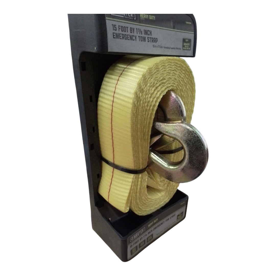 43497 Master Forge Emergency Yellow Tow Strap 15' ft - Bud's Warehouse
