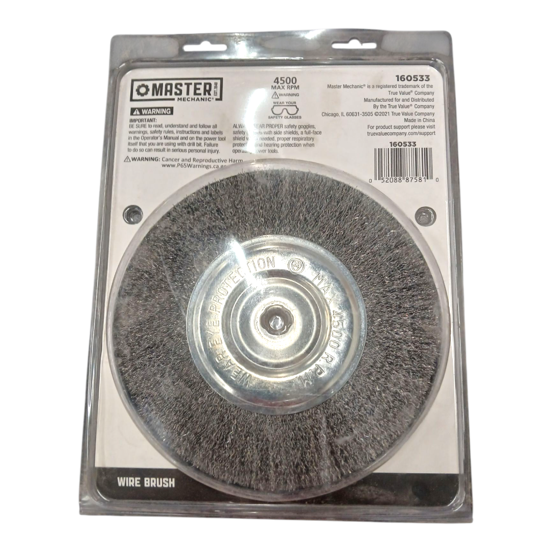 43824 Master Mechanic 8-Inch Wire Wheel Brush - Bud's Warehouse