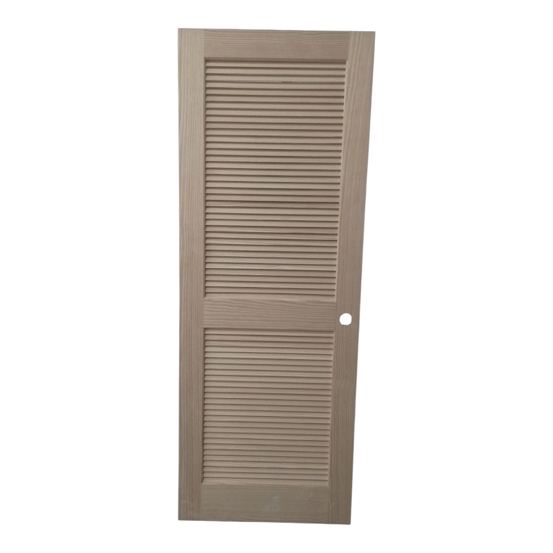 44941 Unfinished Fir Right Hand Louver Interior Door 30"W - Bud's Warehouse